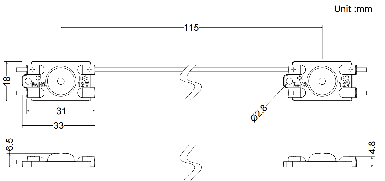 Mini 1 Led Module 175° Wide Angle+160lmW with Acrylic Optics Lens ...